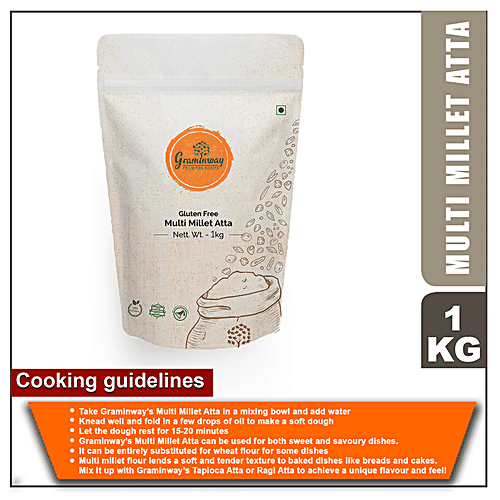 Buy Graminway Multi-Millets Atta - 5 Grains, Gluten Free, For A Healthy Lifestyle Online at Best ...