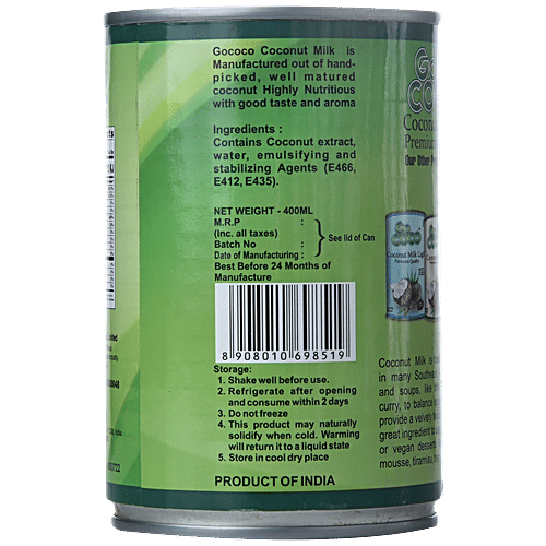 Buy GO COCO Coconut Milk - Premium, Vegan, No Added Colours Or Flavours ...