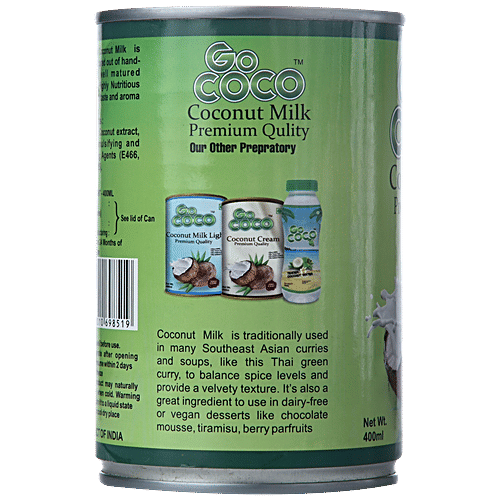 Buy GO COCO Coconut Milk - Premium, Vegan, No Added Colours Or Flavours ...
