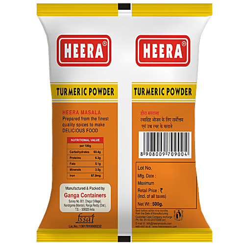 Buy HEERA Haldi Powder - Fine, Rich Aroma, Anti-Inflammatory Online at ...