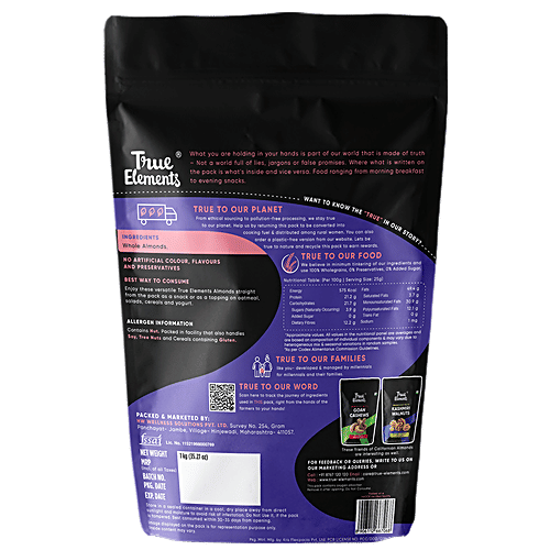 Buy True Elements Californian Almonds - Premium Dry Fruits, Rich In ...
