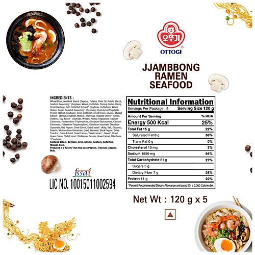 Buy Ottogi Beijing Jjambbong Ramen - Korean Style Noodles, Spicy, Sea ...