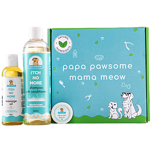 Buy Papa Pawsome Itch No More Monsoon Care Kit - Massage Oil, Shampoo ...