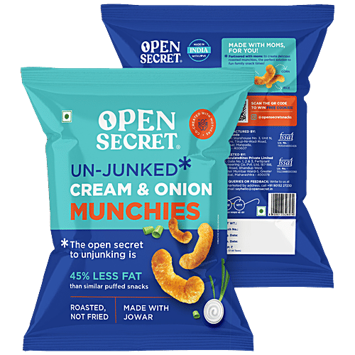 Buy Open Secret Cheese Munchies Puffed Snack - Made With Jowar, Roasted ...
