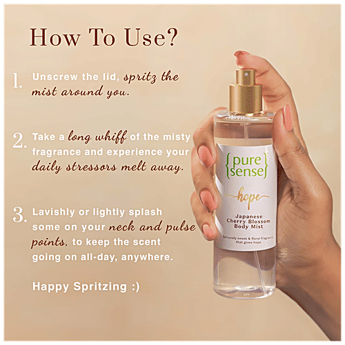 Buy PureSense Hope Japanese Cherry Blossom Body Mist - Floral Fragrance ...