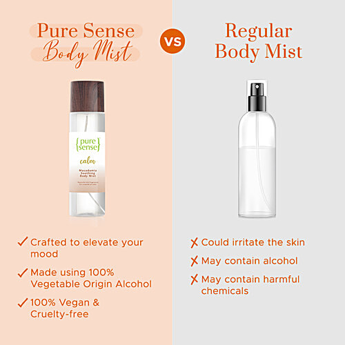 Buy PureSense Calm Macadamia Soothing Body Mist - Warm & Rich Fragrance ...