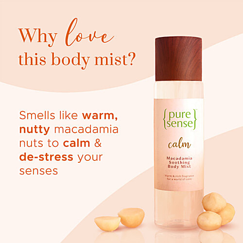 Buy PureSense Calm Macadamia Soothing Body Mist - Warm & Rich Fragrance ...