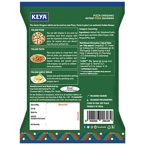 Buy Keya Pizza Oregano Seasoning For Italian Dishes Online at Best ...