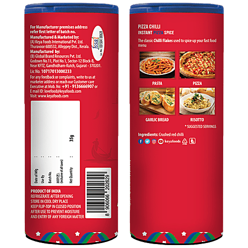 Buy Keya Pizza Chilli Flakes - Adds Spiciness & Zest Online at Best ...