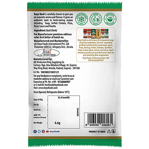 Buy Keya Basil - Freeze Dried, Makes Mind & Body Healthy Online at Best Price of Rs 10 - bigbasket