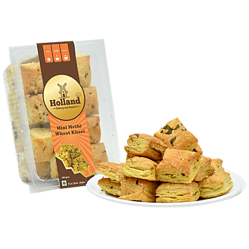 Buy Holland Bakery & Snacks Mini Methi Wheat Khari - Teatime Snack ...