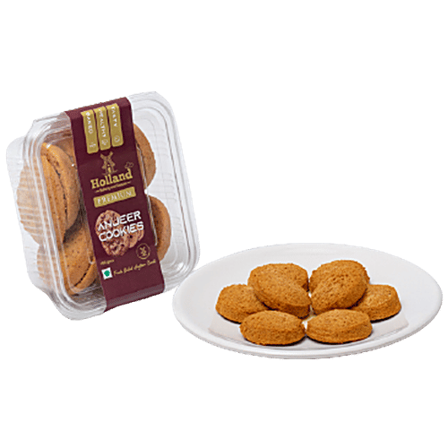 Buy Holland Bakery & Snacks Premium Anjeer Cookies - Teatime Snack ...