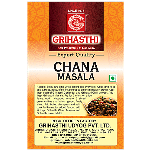 Buy Grihasthi Chana Masala - Premium, Natural & Pure, No Preservatives ...