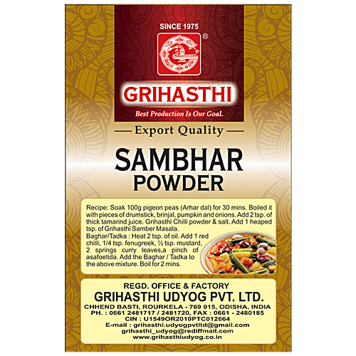 Buy Grihasthi Sambhar Powder - Premium, Natural & Pure, No ...