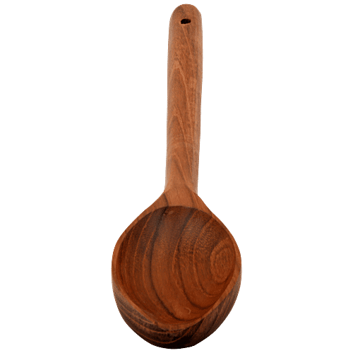 Buy Tia Wooden Oval Spoon - 25 cm, Durable, Eco Friendly, Non Toxic ...