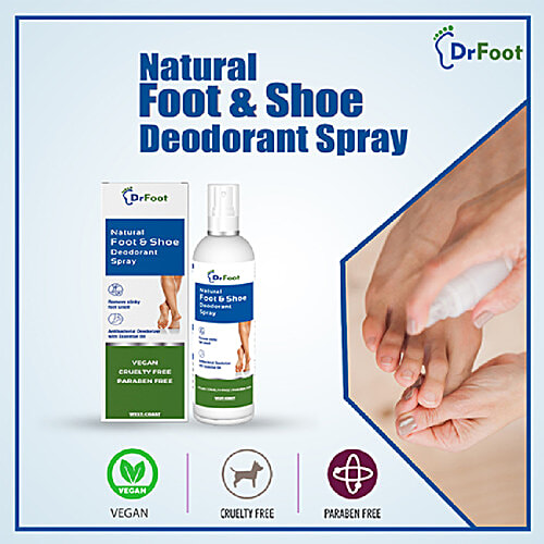 Buy Dr Foot Foot & Shoe Deodorant Spray - Essential Oils & Enzymes ...