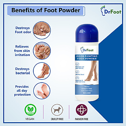 Buy Dr Foot Odour Fighting Foot Powder - Eliminates Foot Odour ...
