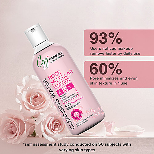 Buy CGG Cosmetics Rose Water Micellar Cleansing Water 4 In 1 Skin ...