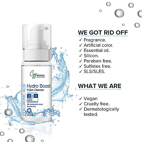 Buy CGG Cosmetics Hydro Boost Foam Cleanser - 3X Hydration With ...