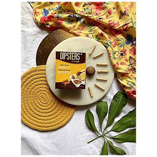Buy Snackible Dipsters Caramel Dip With Biscuit Sticks - Smooth, Rich ...