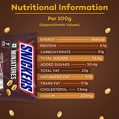 Buy Snickers Miniature Chocolate - Peanut Filled, Rich Taste, Creamy ...