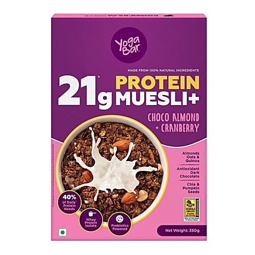 Buy Yoga Bar 21g Protein Muesli - Choco Almond & Cranberry, Breakfast ...