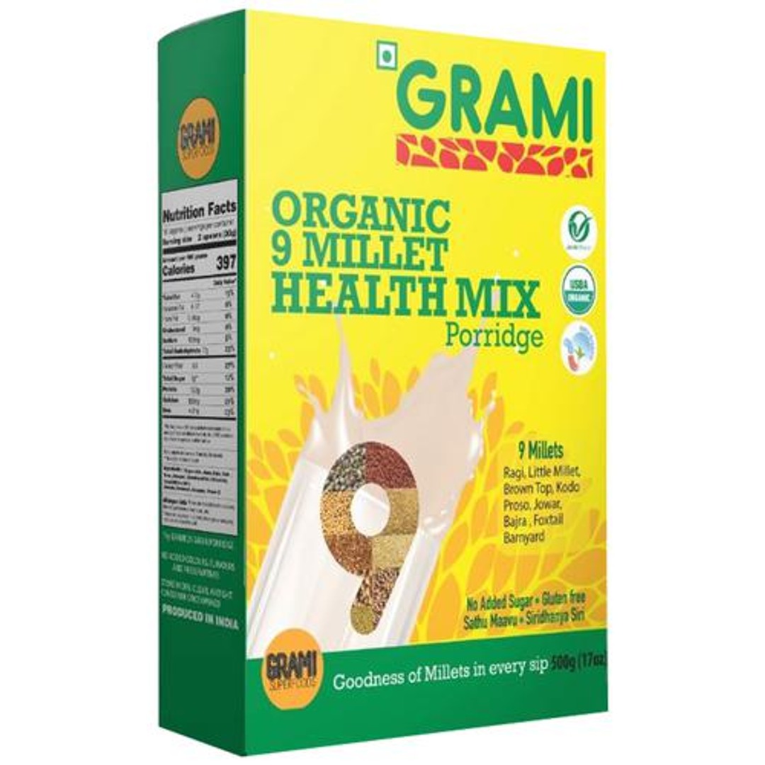 Buy GRAMI SUPERFOODS Organic 9 Millet Health Mix Porridge - For ...