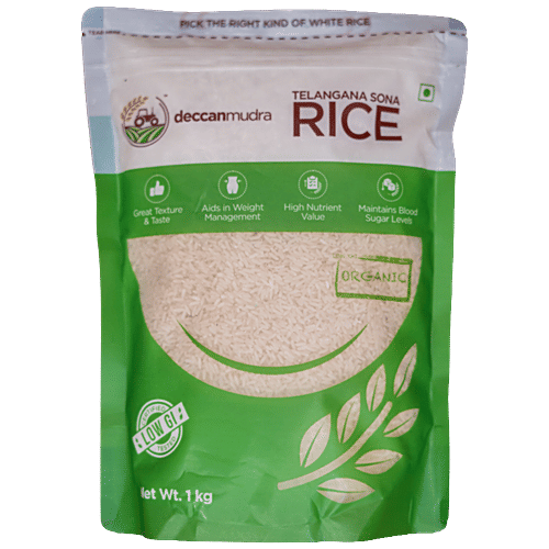 Buy Deccanmudra Telangana Low GI Sona Rice - Organic, High In Nutrients ...