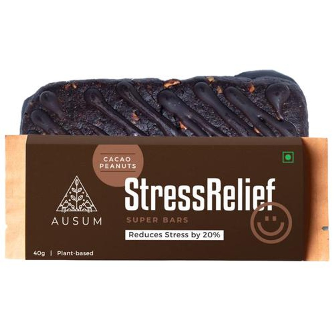 Buy Ausum Tea Cacao Peanut Super-Bar For Stress Relief - Peanut Butter ...