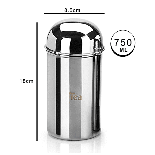 Buy PddFalcon Stainless Steel Dome Storage Canister - Tea, 100% Food ...