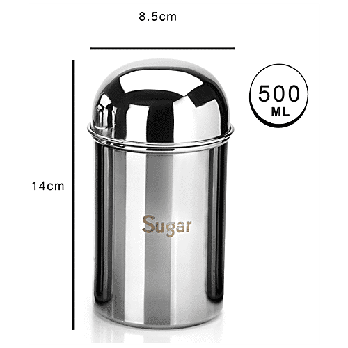 Buy PddFalcon Stainless Steel Dome Storage Canister - Sugar, 100% Food ...