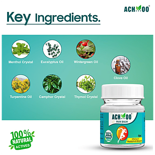 Buy ACHOO Pain Balm - Instant Relief From Headache, Bodyache & Cold ...