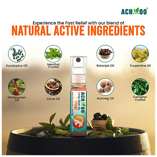 Buy ACHOO Pain Relief Herbal Oil Spray - Joint Pain, Muscle & Body Ache ...