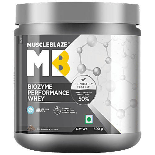 Buy MuscleBlaze Biozyme Performance Whey - Labdoor USA Certified, Rich ...