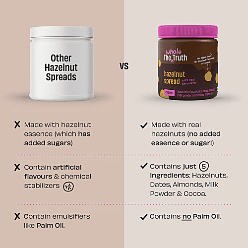 Buy The Whole Truth Hazelnut Spread With Real Chocolate - Creamy, No ...