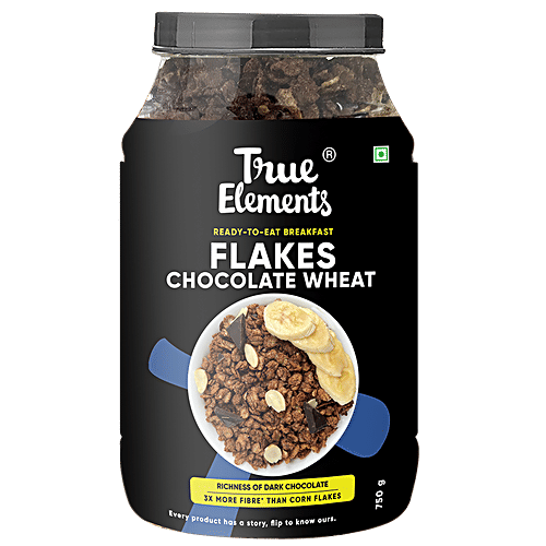 Buy True Elements Chocolate Wheat Flakes - Honey & Jaggery, Rich In ...