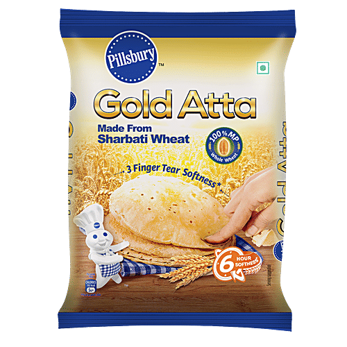 Buy Pillsbury Gold Atta Sharbati Atta, 100% MP Whole Wheat Online at ...