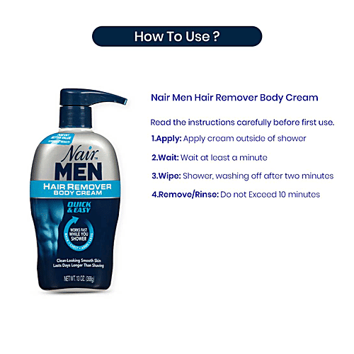 Buy Nair Men Hair Remover Body Cream - For Normal To Coarse, Slick Look ...
