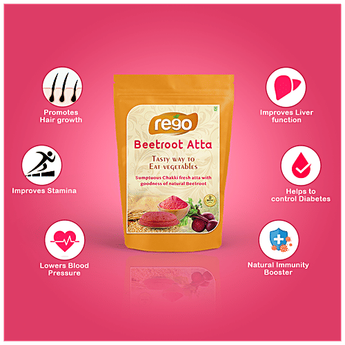Buy Rego Beetroot Atta - Rich In Nutrients, Vitamin Online at Best ...
