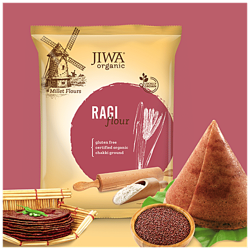 Buy Jiwa Organic Ragi Flour - Chakki Ground, Gluten Free Online at Best ...