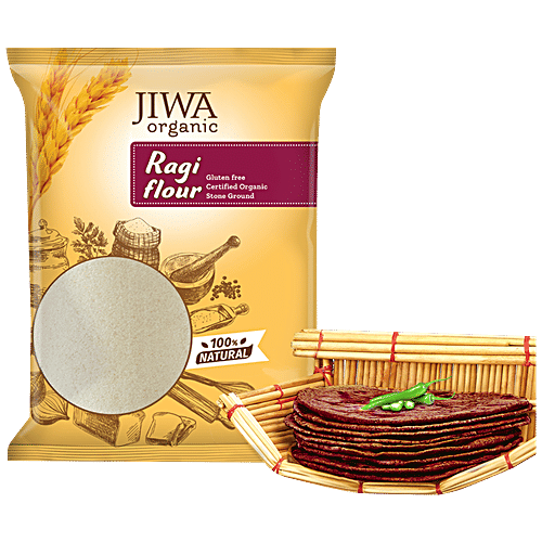 Buy Jiwa Organic Ragi/Finger Millet Flour - 100% Natural & Gluten Free ...