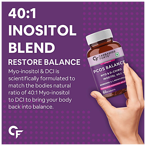 Buy Carbamide Forte PCOS Balance Supplement - MYO, D-Chiro, Inositol 40 ...