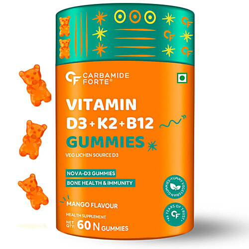 Buy Carbamide Forte Vitamin D3 K2 B12 Gummies - Veg Lichen Source D3 ...