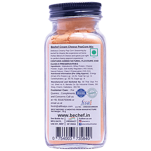 Buy Bechef Cream Cheese Popcorn Seasoning Mix - Enhance Taste & Flavour ...