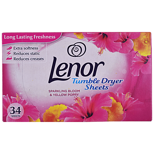 Buy Lenor Tumble Dryer Sheets - Sparkling Bloom & Yellow Poppy, Extra ...