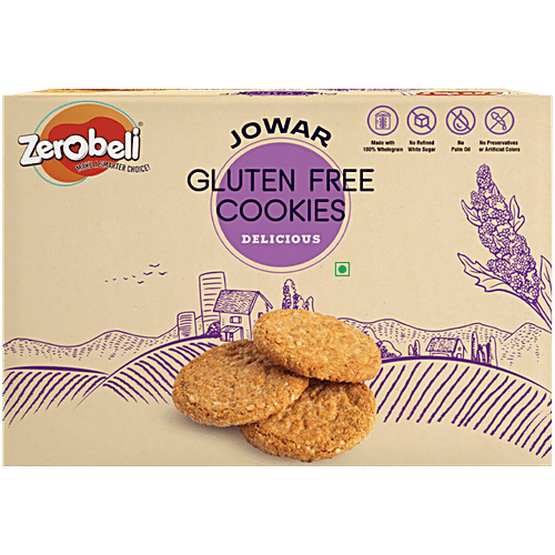 Buy Zerobeli Jowar Gluten Free Cookies - 100% Whole Grain, Rich In ...