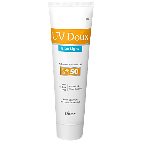 Buy Brinton UV Doux Blue Anhydrous Sunscreen Gel With SPF 50 PA+++ UVA ...