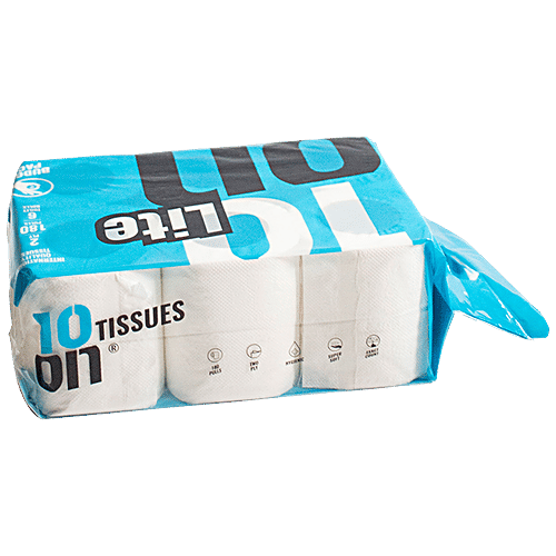 Buy 10on Tissues Soft Toiler Tissue Paper Rolls - 2 Ply, Highly ...