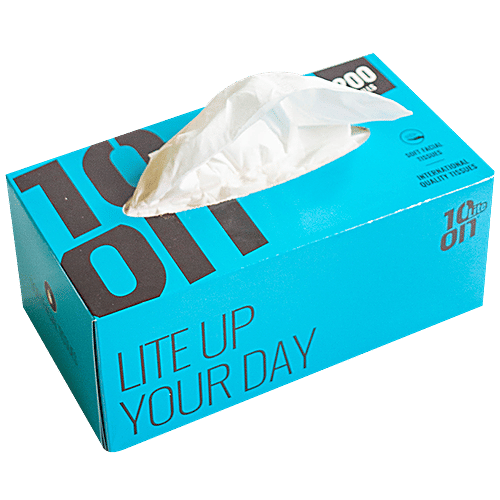Buy 10on Tissues Soft Facial Tissues - 2 Ply, Highly Absorbent, Gentle ...