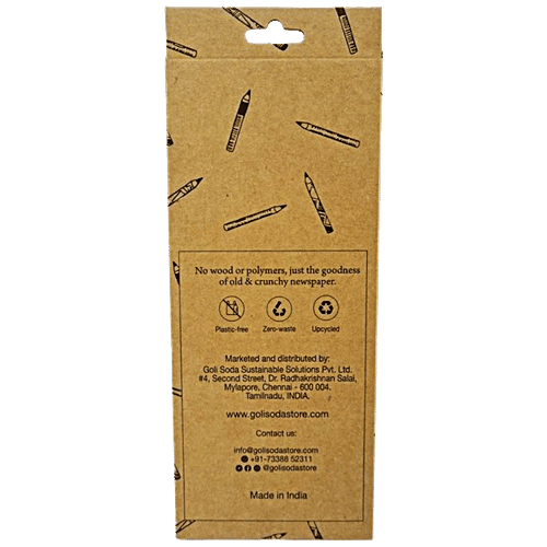 Buy Goli Soda Newspaper Colour Pencils - Upcycled, Zero Waste, Non ...